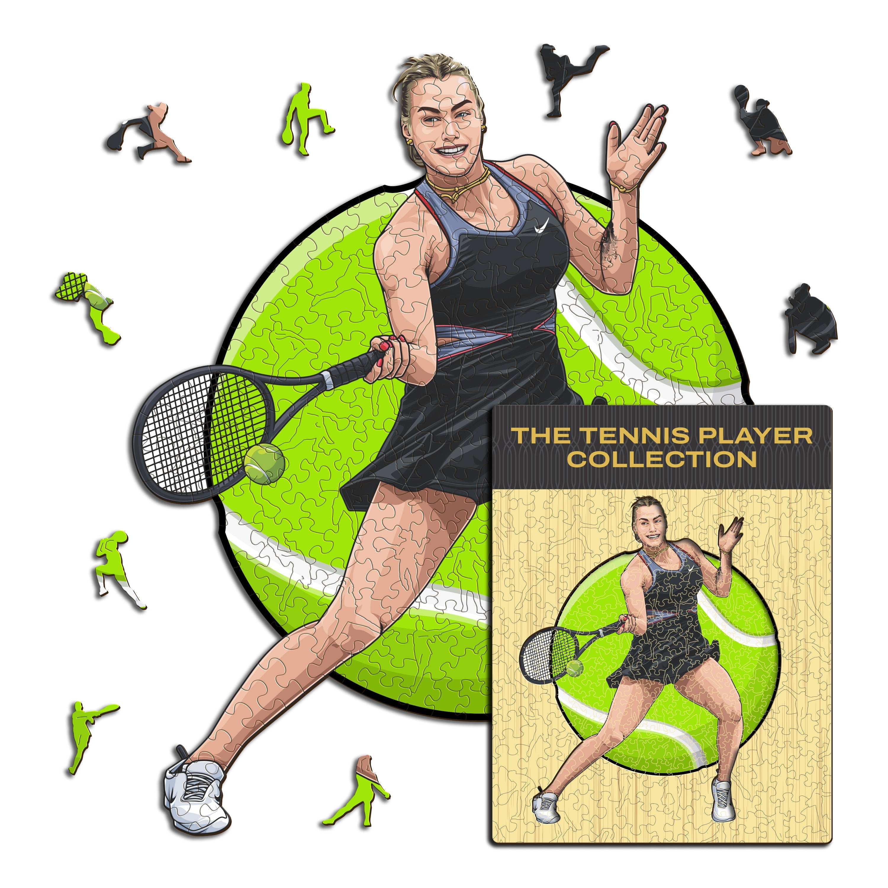 Aryna Sabalenka - Wooden Puzzle – Iconic Puzzles UK
