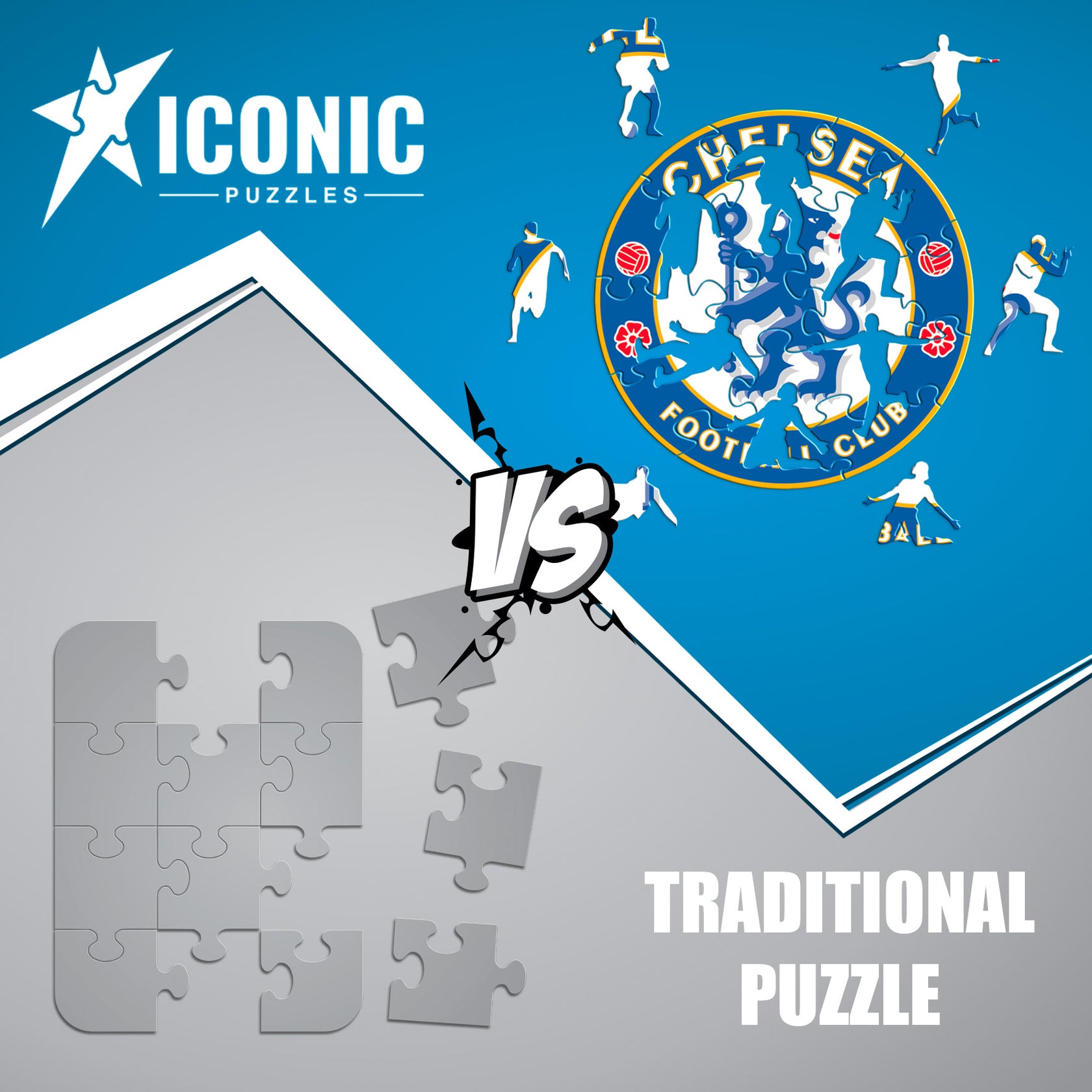 Chelsea FC® Crest - Wooden Puzzle – Iconic Puzzles UK