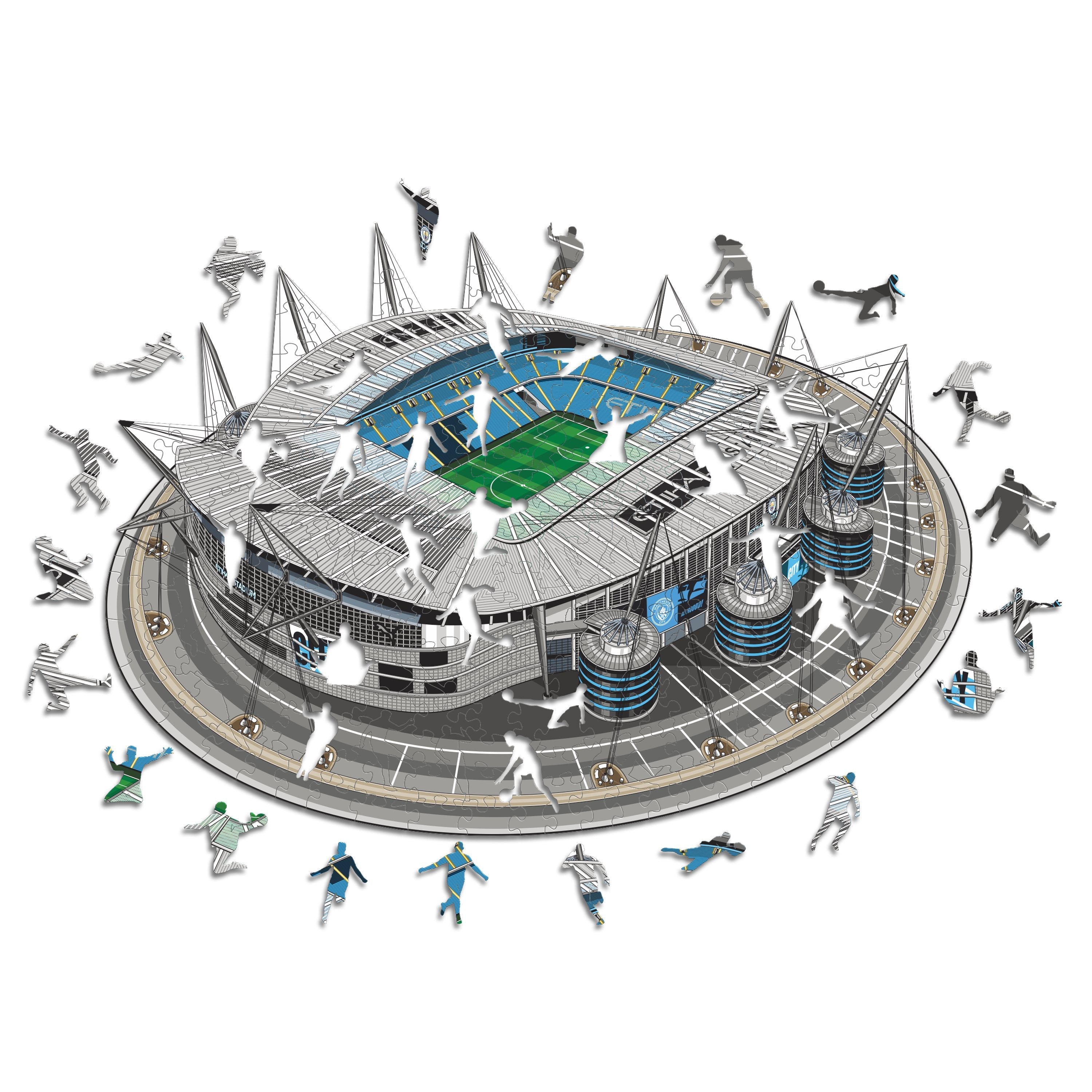 Man City FC® Etihad Stadium - Wooden Puzzle – Iconic Puzzles UK